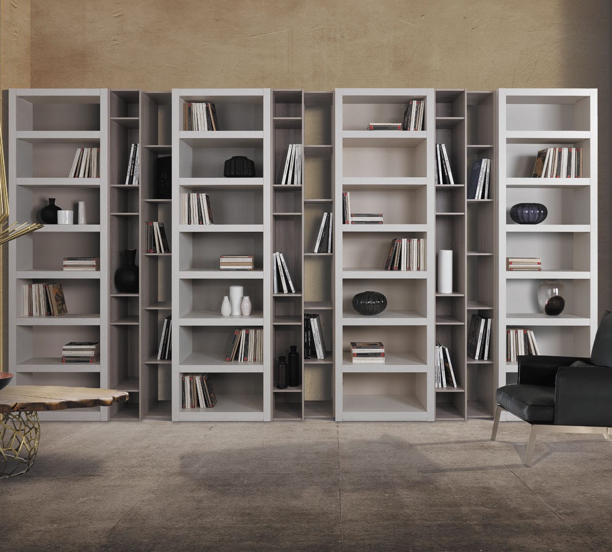 Biblioteca modular - G401 - GIESSEGI - contemporánea / de madera lacada ...