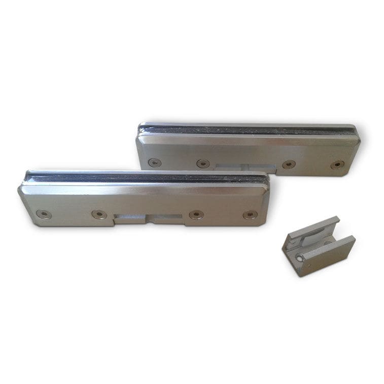 Pinza para vidrio de metal - Fibrotubi - para paneles / para puerta