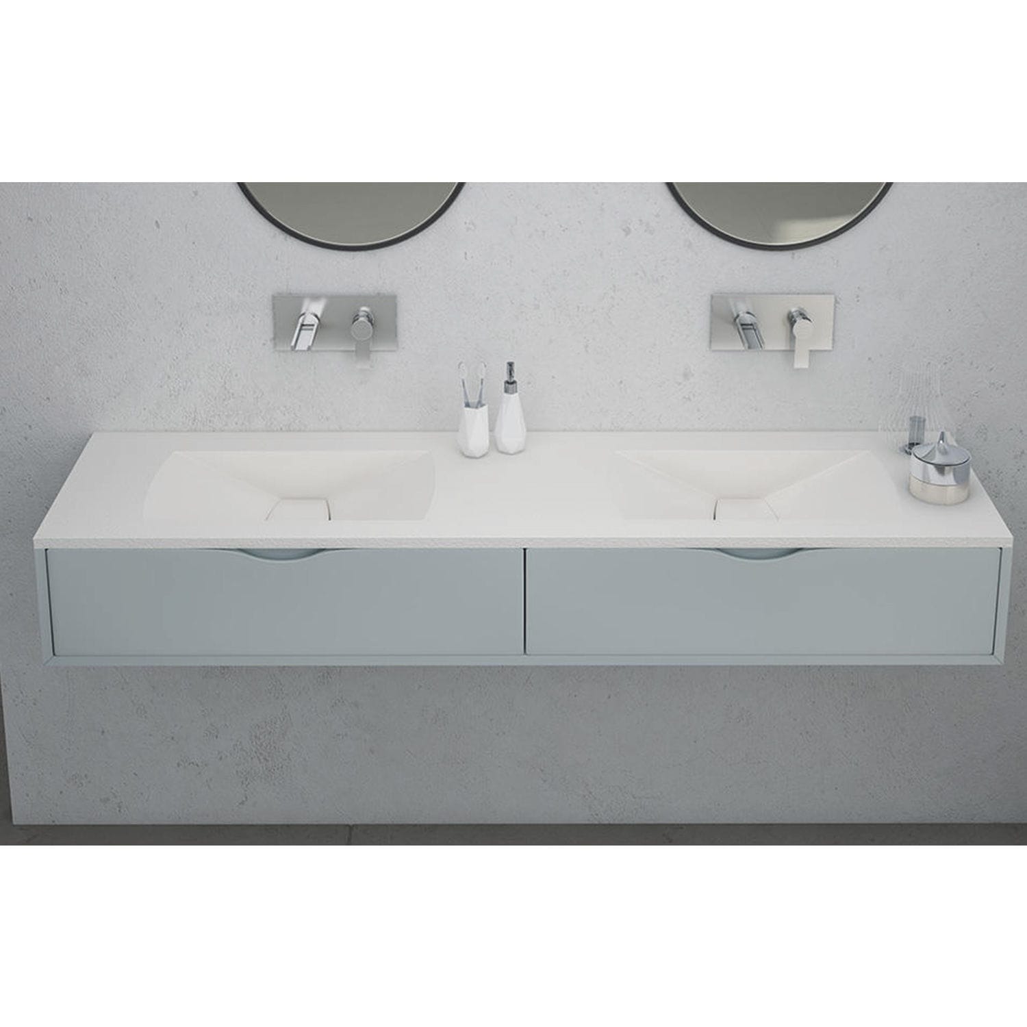 Lavabo doble - DOBLE SIGMA ST-ONE SIN FALDON - Mundilite - bajo ...