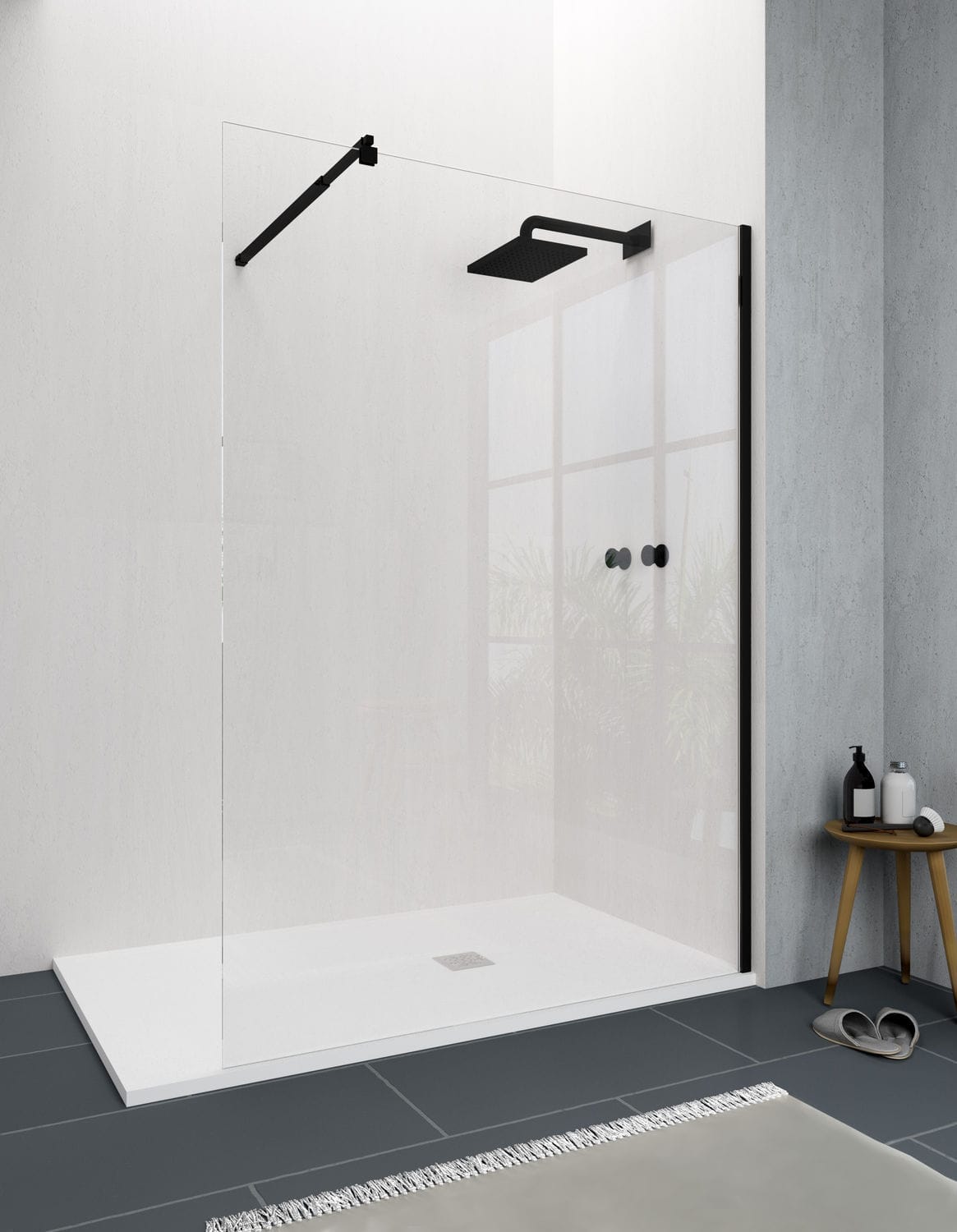 Mampara de ducha fija - X-200 N - Mundilite - rectangular / para ducha ...