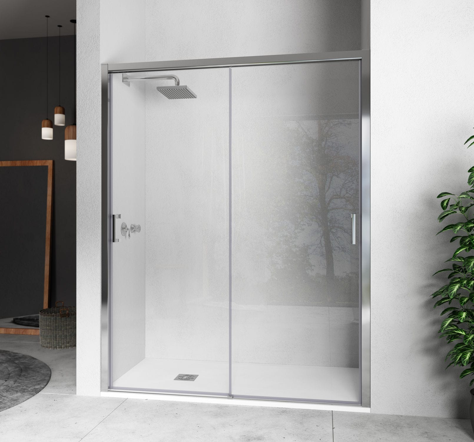 Mampara de ducha corredera - X-50 - Mundilite - para ducha empotrada ...