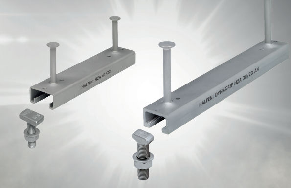 Sistema de fijación de acero - HZA DYNAGRIP - HALFEN - para revestimiento de fachada / para muro ...