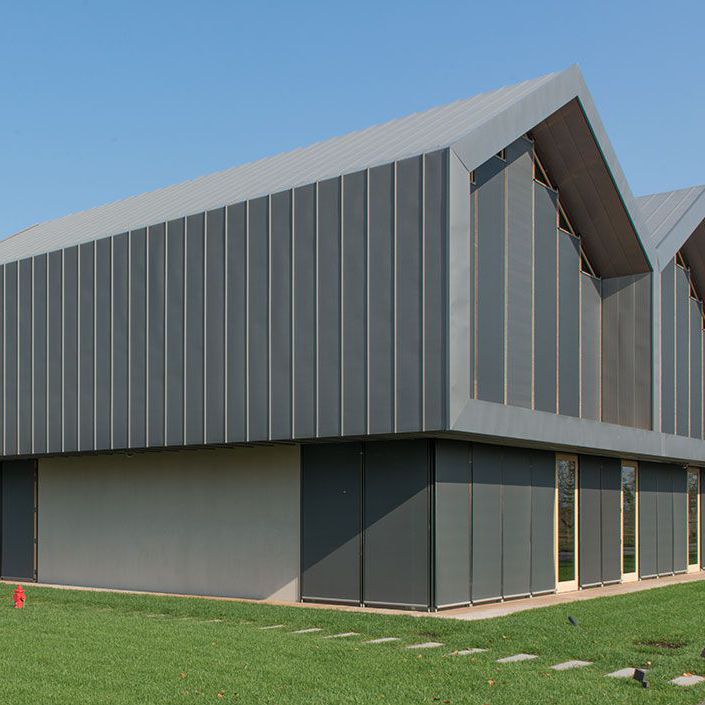 Fachada ventilada de zinc-titanio - DAVINES VILLAGE, PARMA - ZINTEK ...