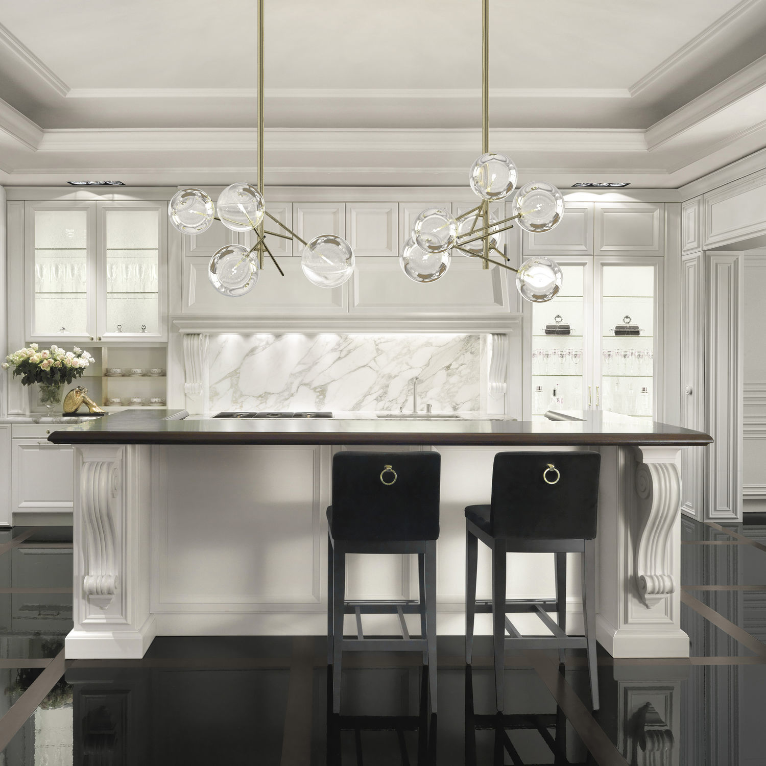 Cocina clásica - ROMA - CASTAGNA CUCINE - de madera / de vidrio / de mármol