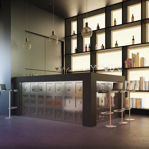 Mostrador de bar - AG023 - POITOUX - de madera / laminado / de melamina