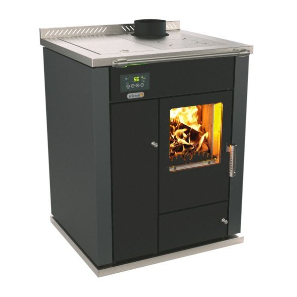 Cocina con horno de leña - STP SF - RIZZOLI - profesional / de acero ...