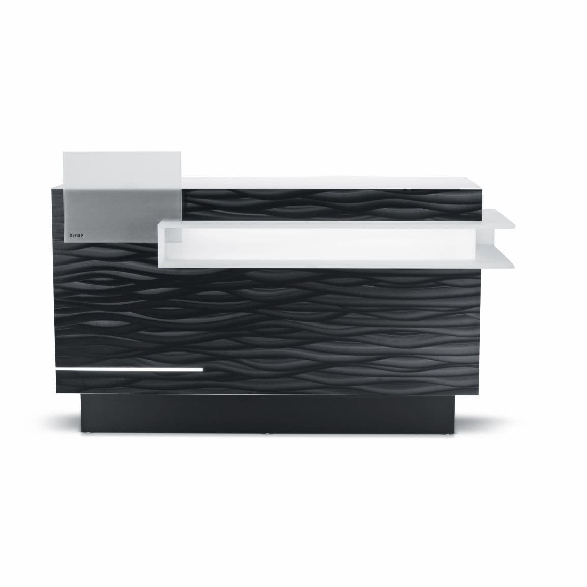 Mostrador de recepción modular - SENSO - OLYMP - de madera / de ...