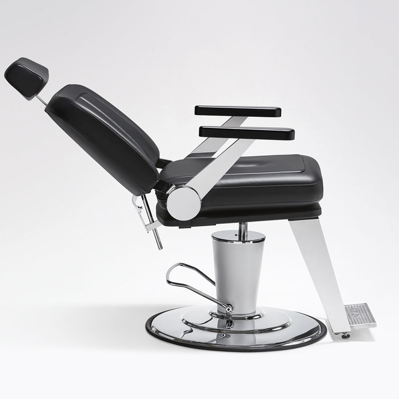 Sillón de barbero de cuero artificial - LEGEND - OLYMP - con reposapiés ...