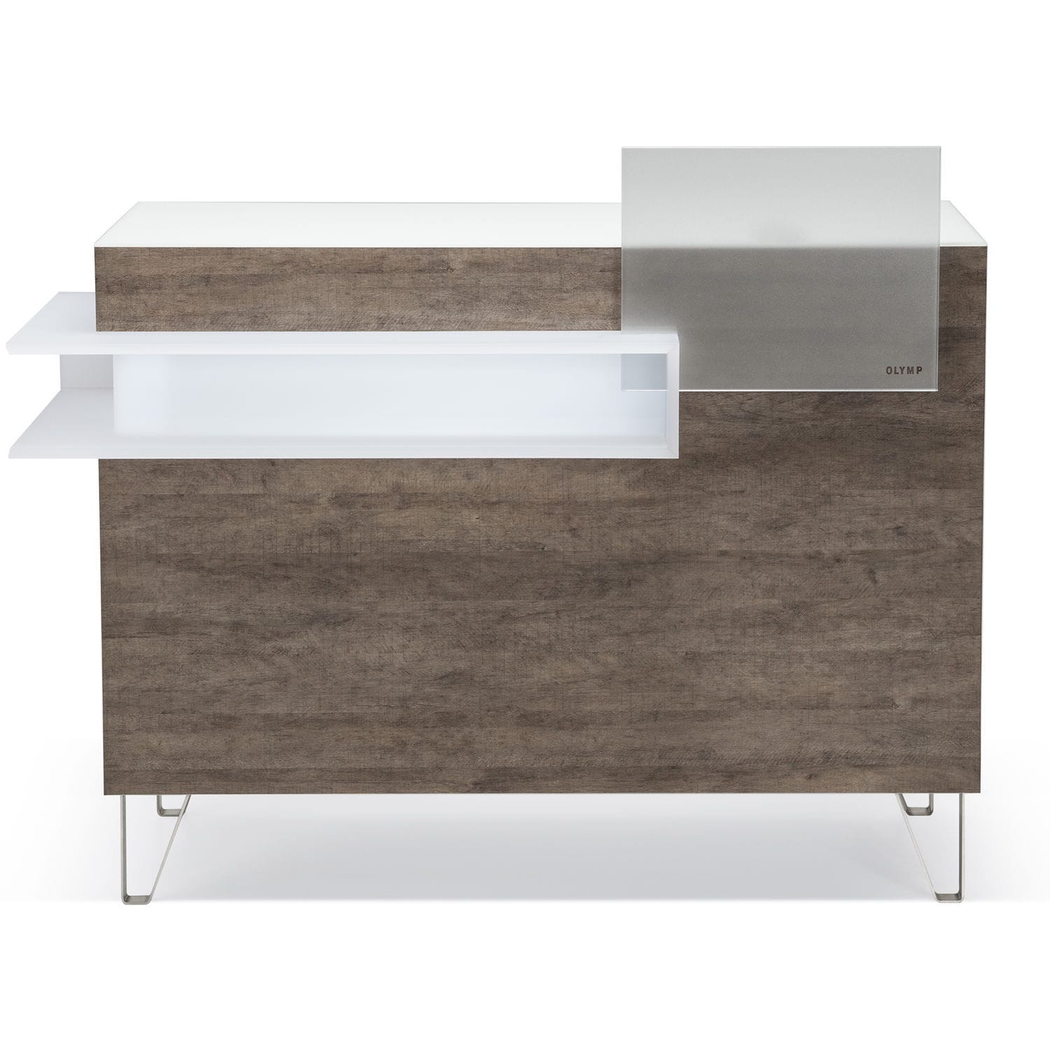 Mostrador de recepción de madera - SENSO SMART - OLYMP - de Plexiglas ...