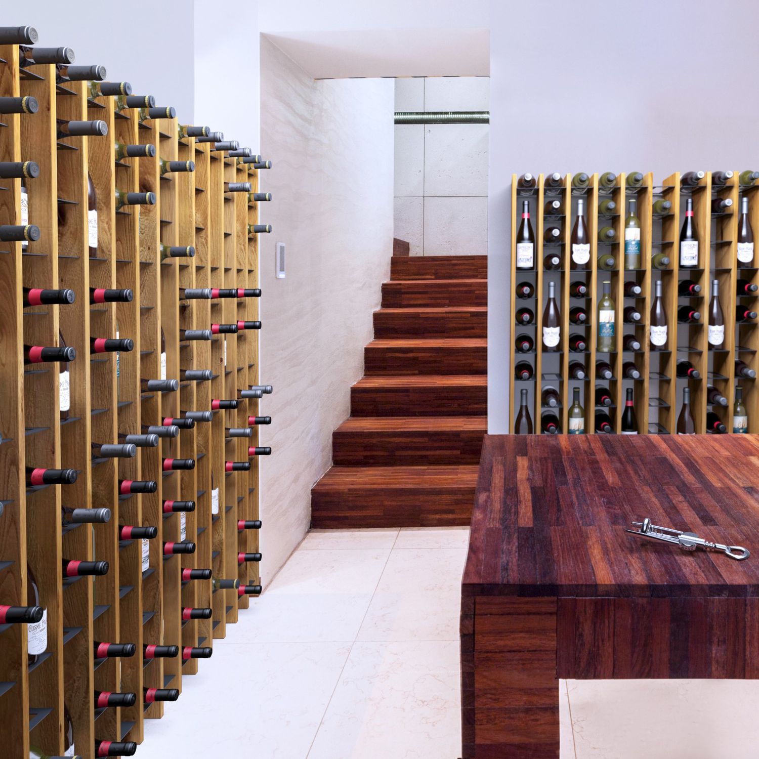 Botellero de madera - ESIGO 14 COLLECTION - ESIGO - de acero / de pared / profesional