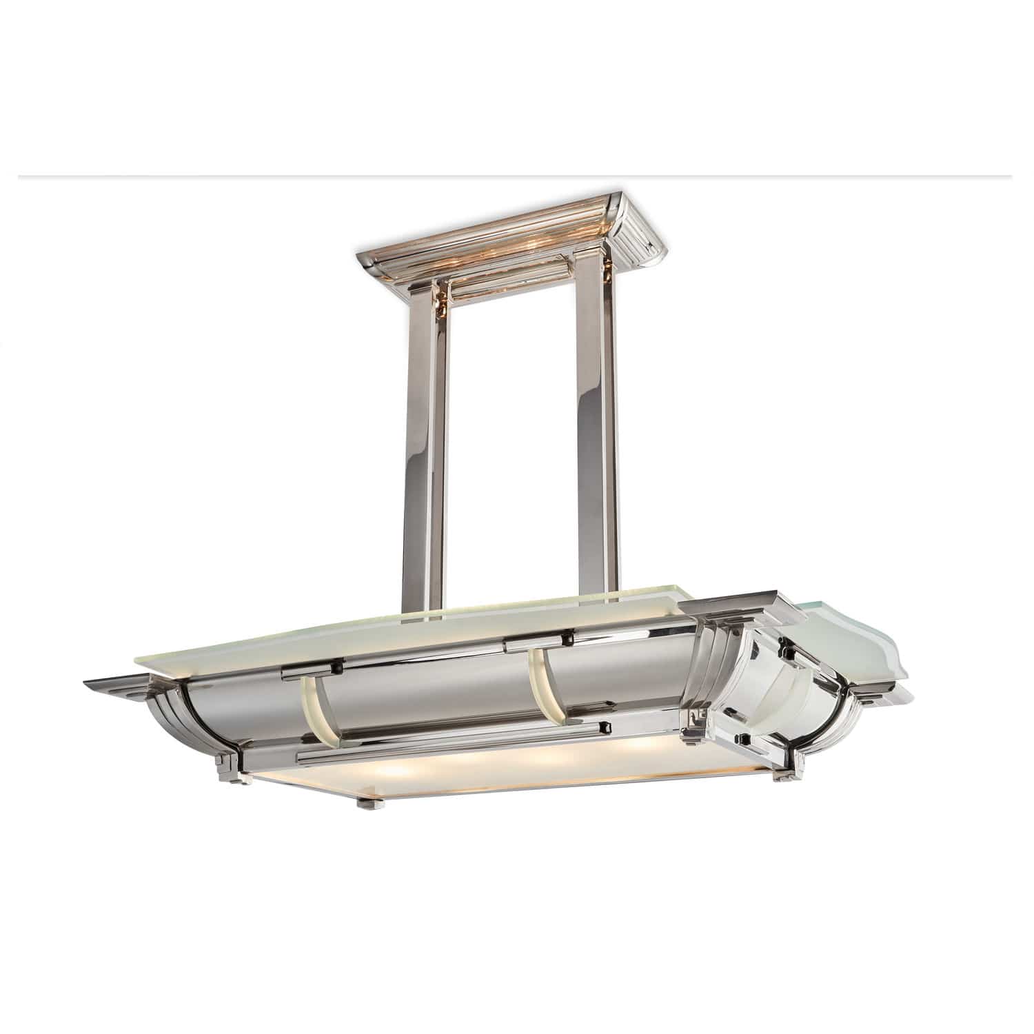 Lámpara suspendida - NEW ORLEANS - Art Deco Schneider - de latón ...