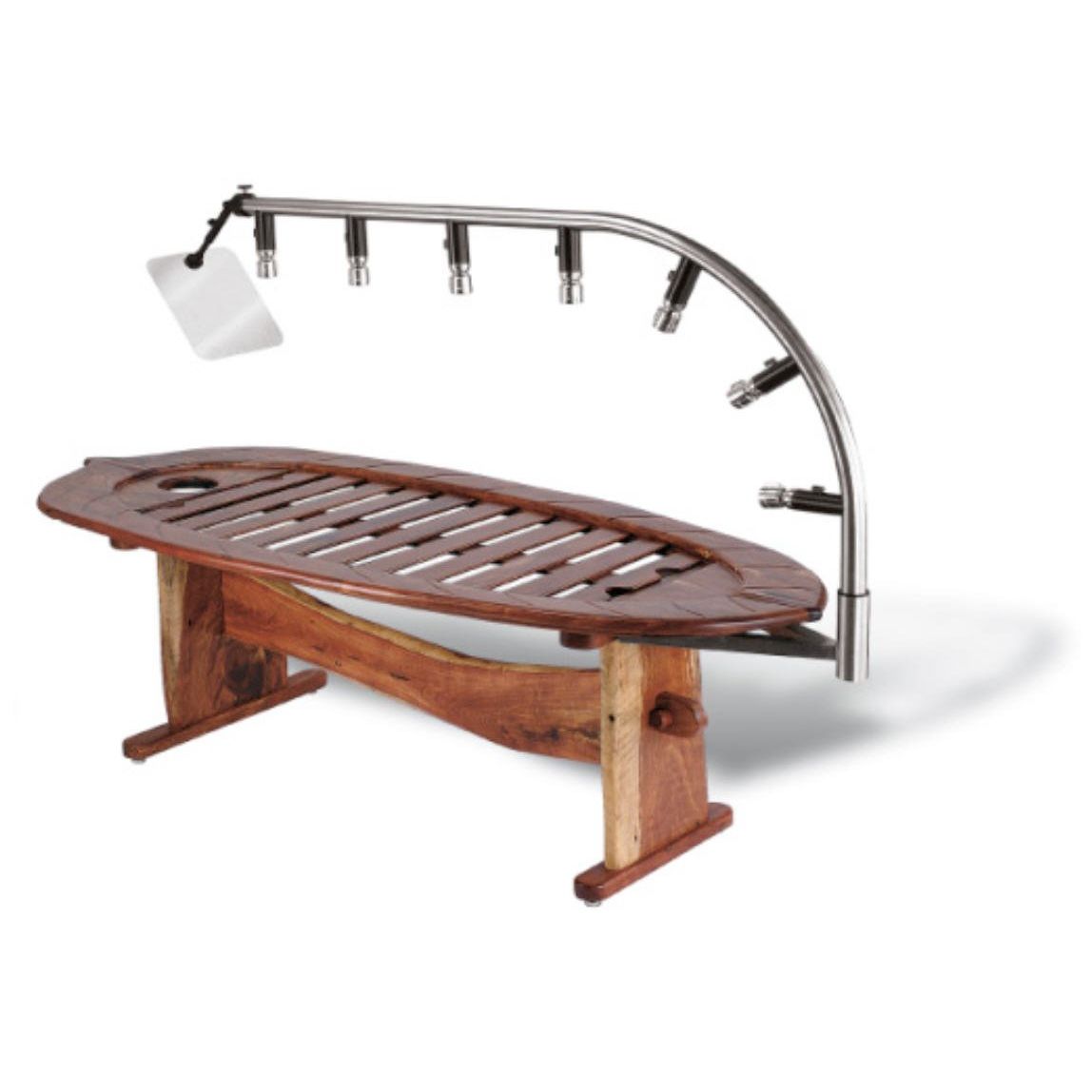 Ducha Vichy bitérmica - HYDROWOOD 7 - HydroCo - de madera / horizontal / para centro de spa