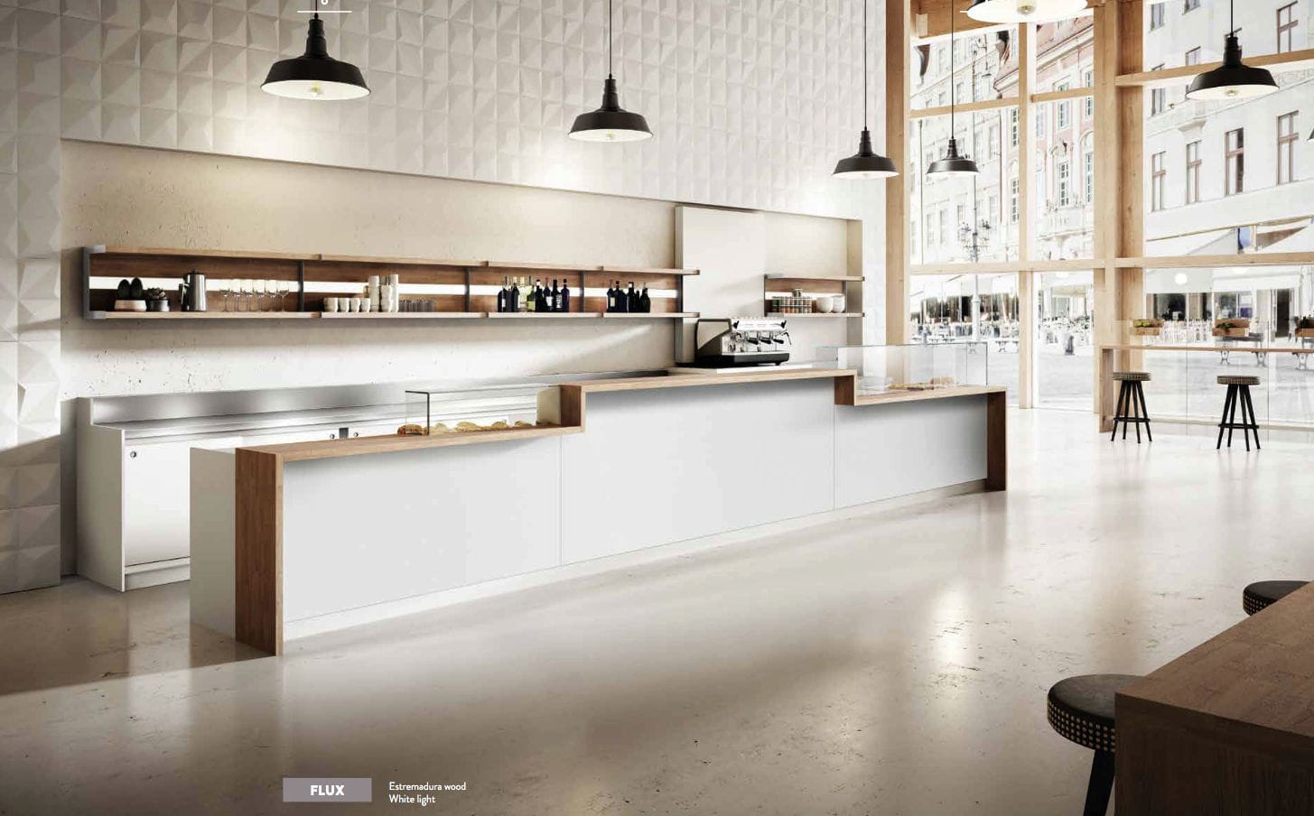 Mostrador de bar - FLUX - SIFA - de madera / recto / modular