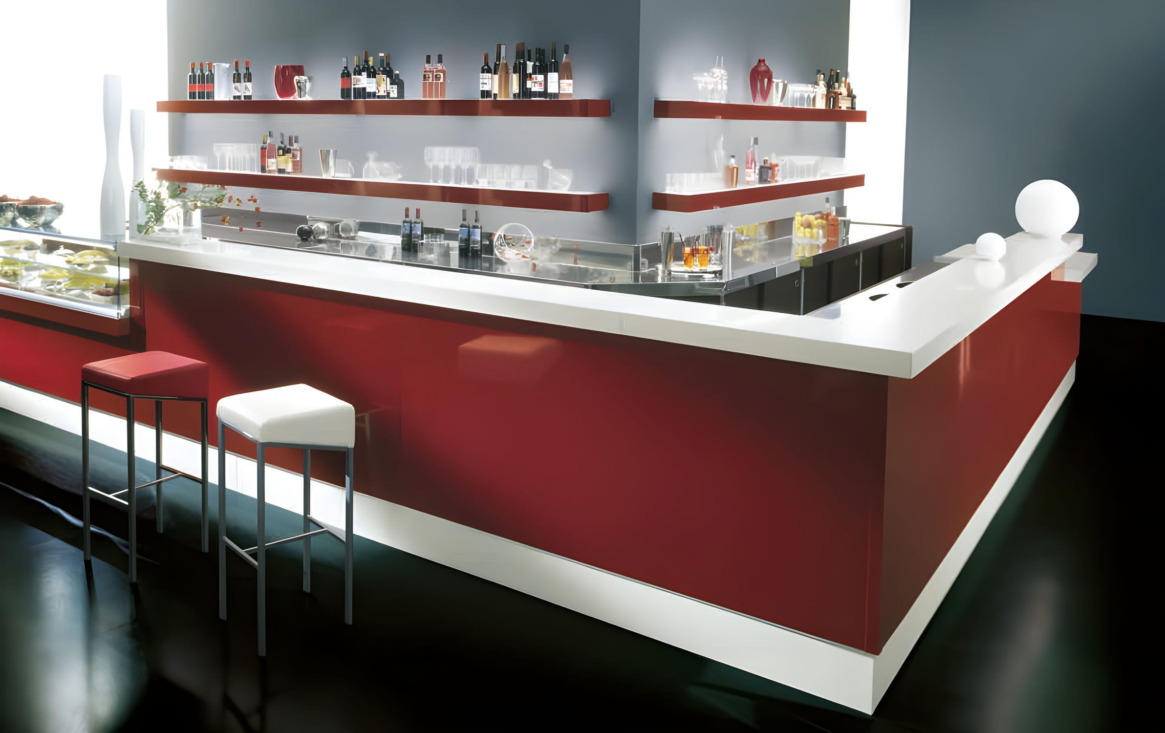 Mostrador de bar - ART CAFÉ - De Blasi - de madera / de acero ...