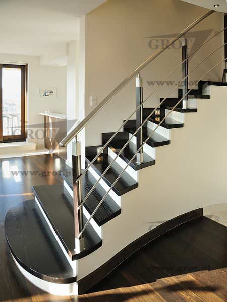 Escalera en U - LAURA 12 - GROT - estructura de metal / con peldaños de ...