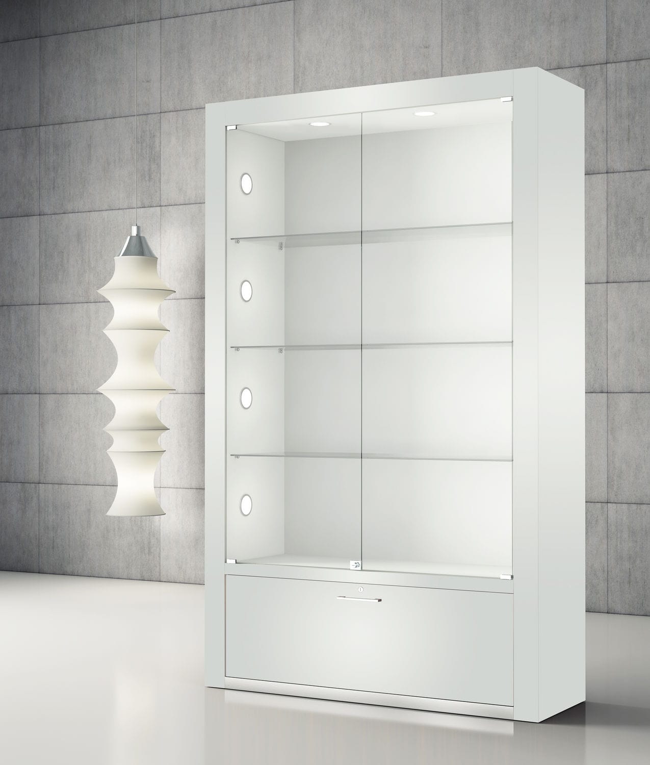 Vitrina contemporánea - Q/120 - Italvetrine - de vidrio templado / de ...