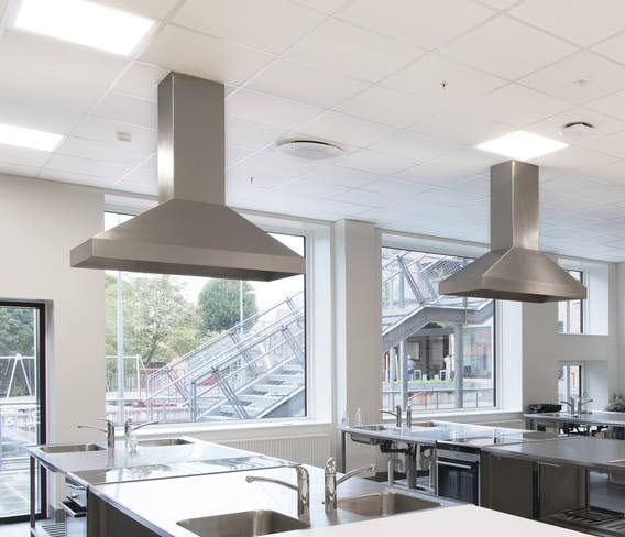 Falso techo de lana de roca - BOXER™ - ROCKFON - en losas / tipo panel ...