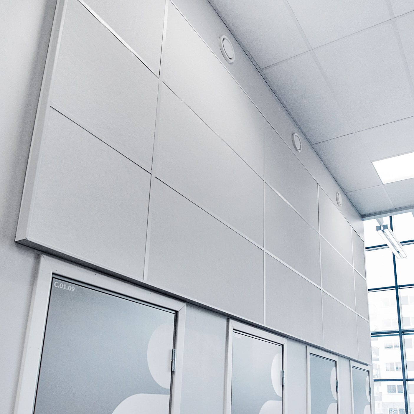 Panel acústico de pared - SAMSON™ - ROCKFON - de lana de roca ...