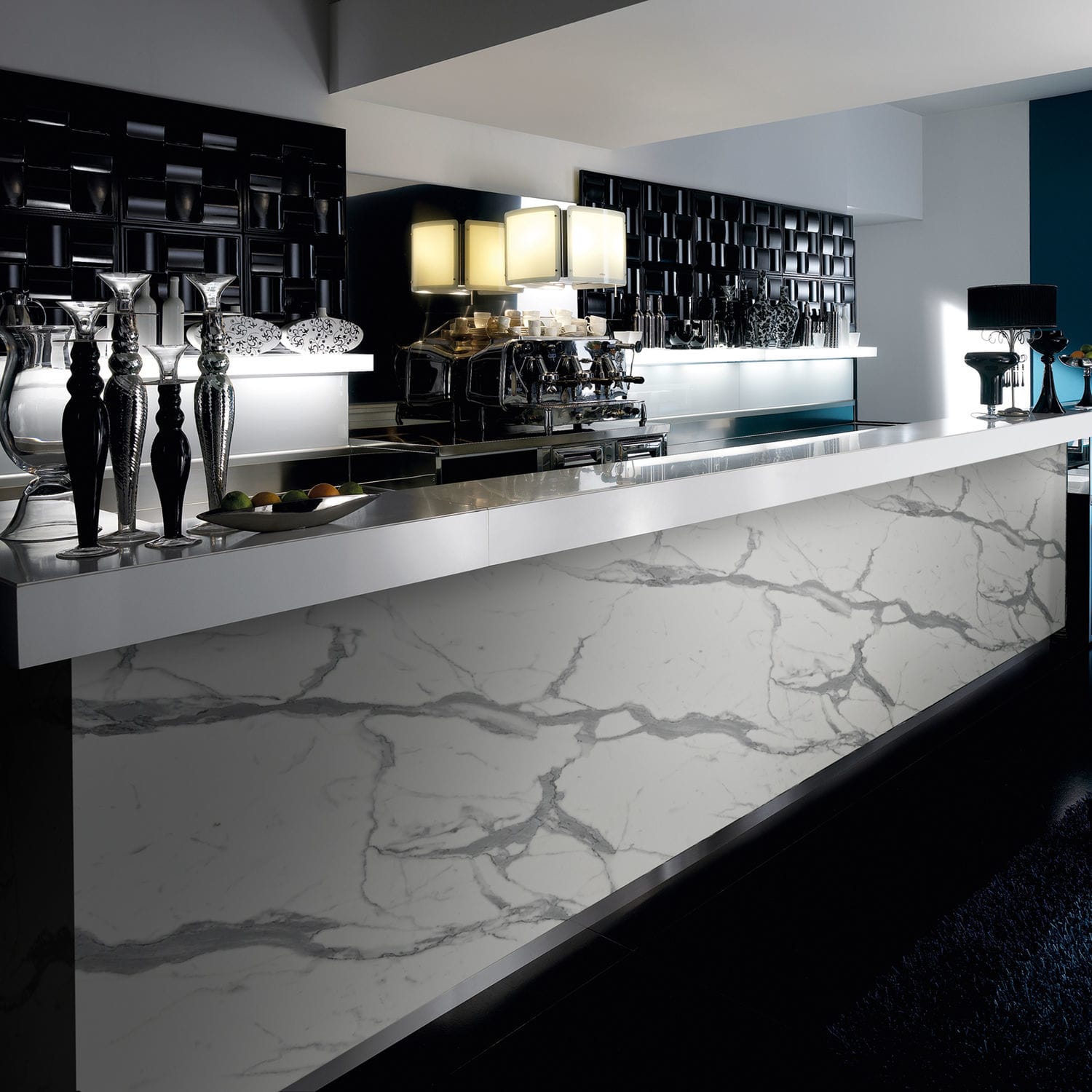 Mostrador de bar - MODERN - Frigomeccanica - de madera / de vidrio / de ...