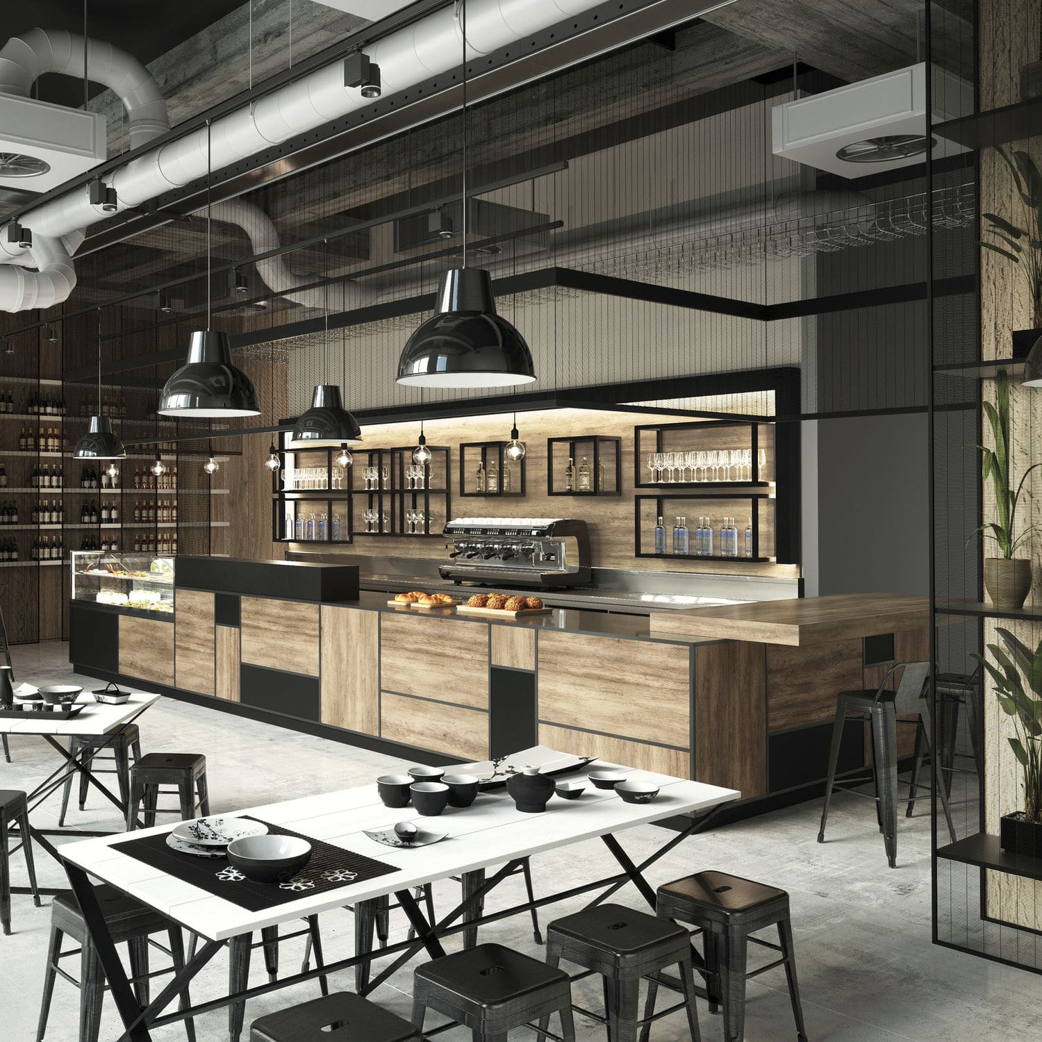 Mostrador de bar - MADISON - Frigomeccanica - de madera / en L / modular