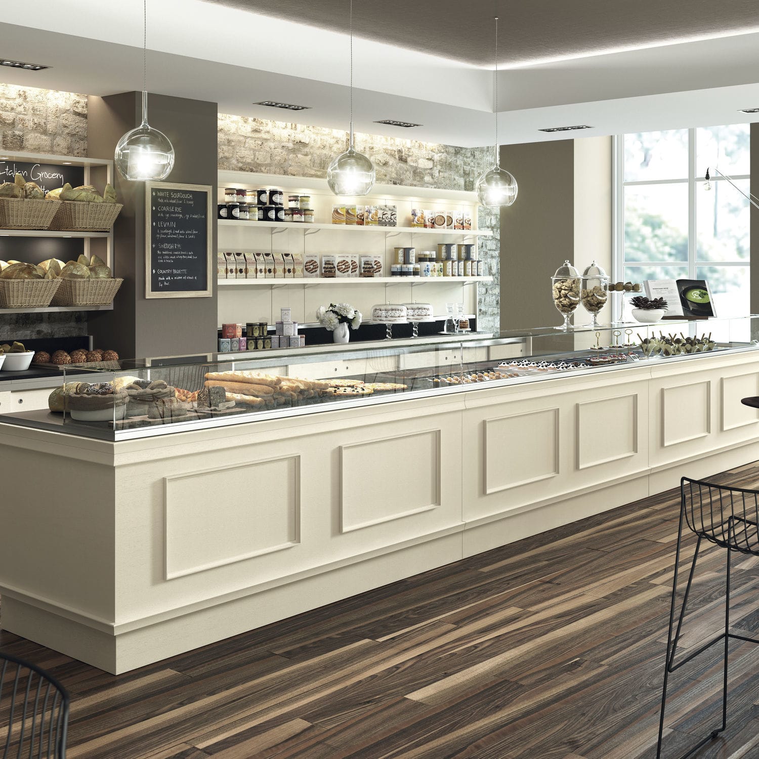 Mostrador de bar - TRINIDAD - Frigomeccanica - de madera / de vidrio ...