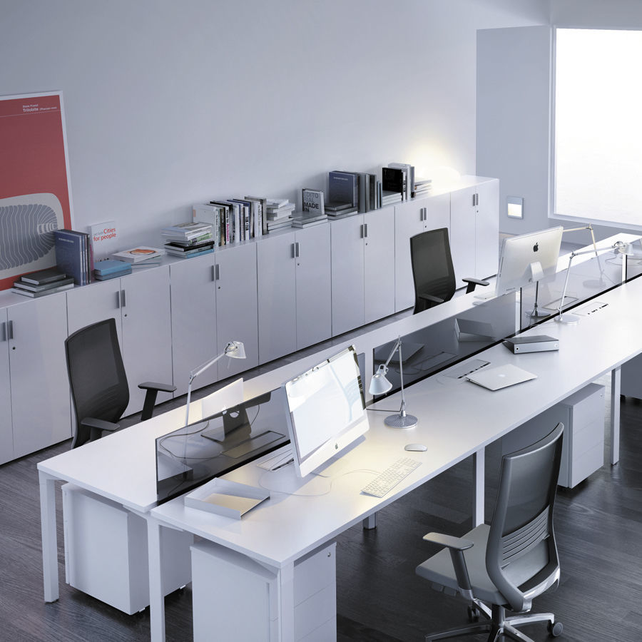 Estación de trabajo - LOGOS - Forma 5 - de pie / de 2 a 4 personas ...