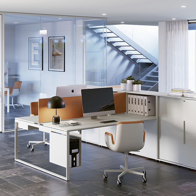 Escritorio para open space - POP SQUARE - Frezza - de metal / de ...