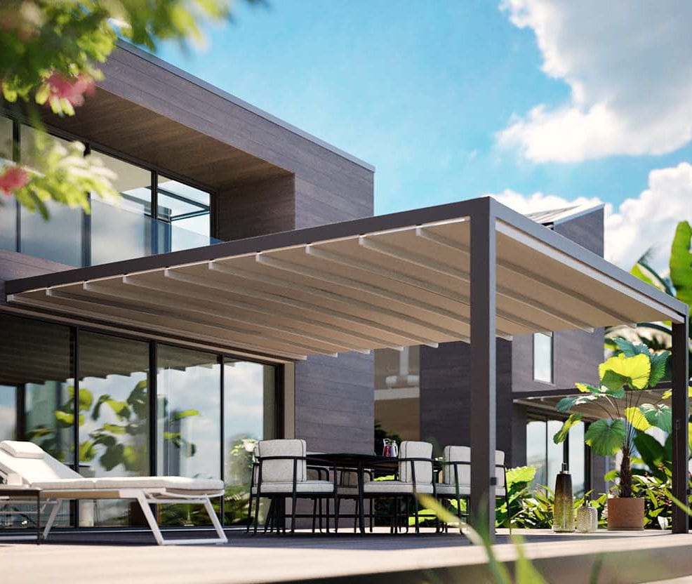 Pérgola autoportante - Phoenix Free - Pratic S.p.A - adosada / de ...