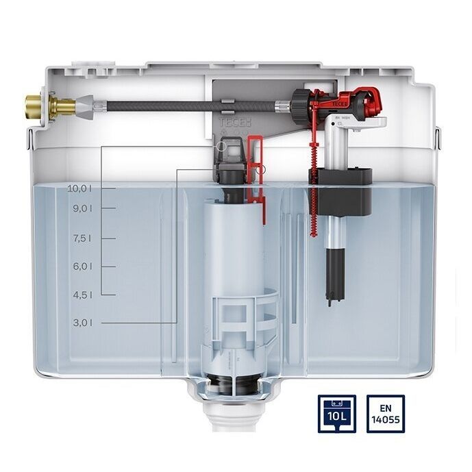 Tanque de inodoro de cerámica - TECE Uni - TECE Italia - de empotrado