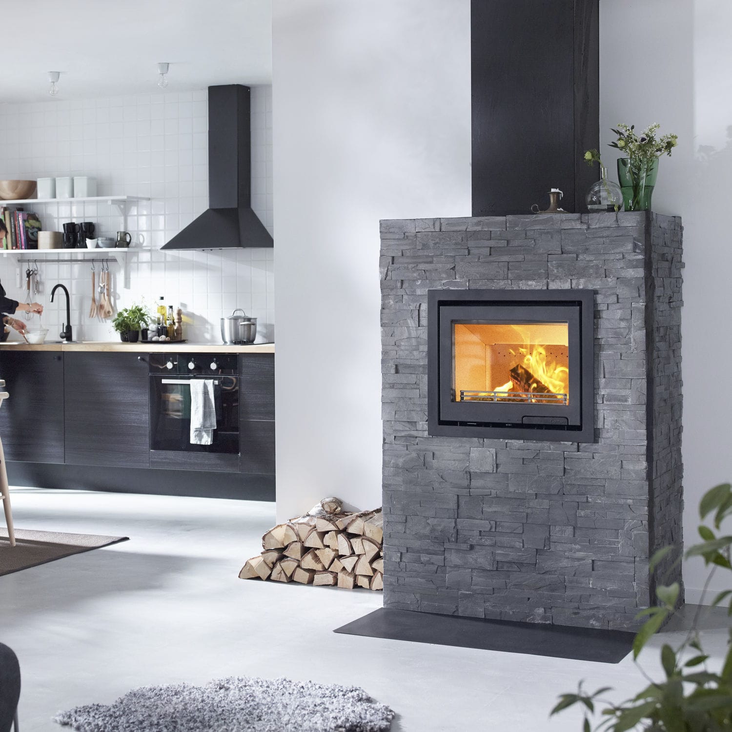 Chimenea insertable de leña - I6 - Contura