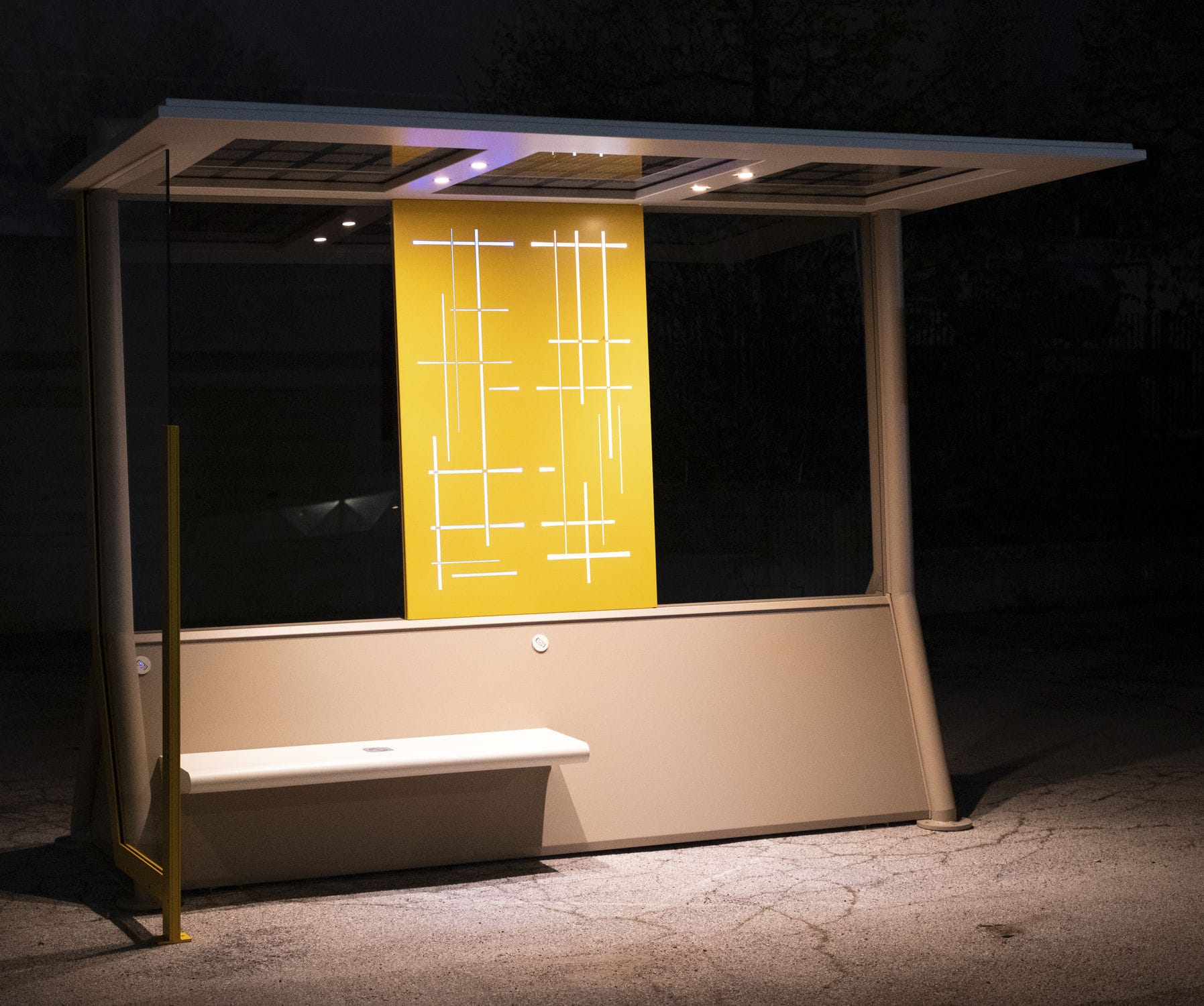 Parada de autobús inteligente - PIUMA - CITYSì - de vidrio / de acero ...