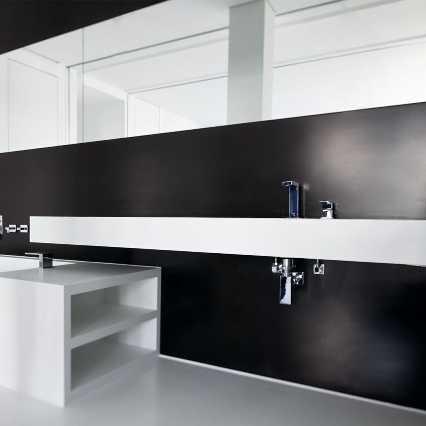 Encimera de lavabo de Corian® - WASH­STANDS - Hasenkopf - a medida