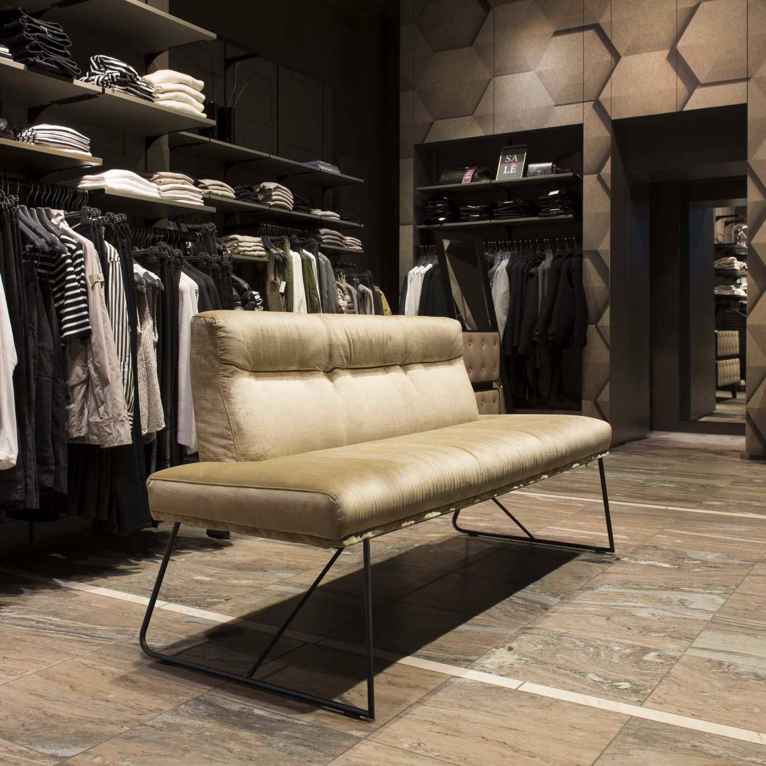 Banqueta contemporánea - D-LIGHT - KFF - de tejido / de acero / para ...