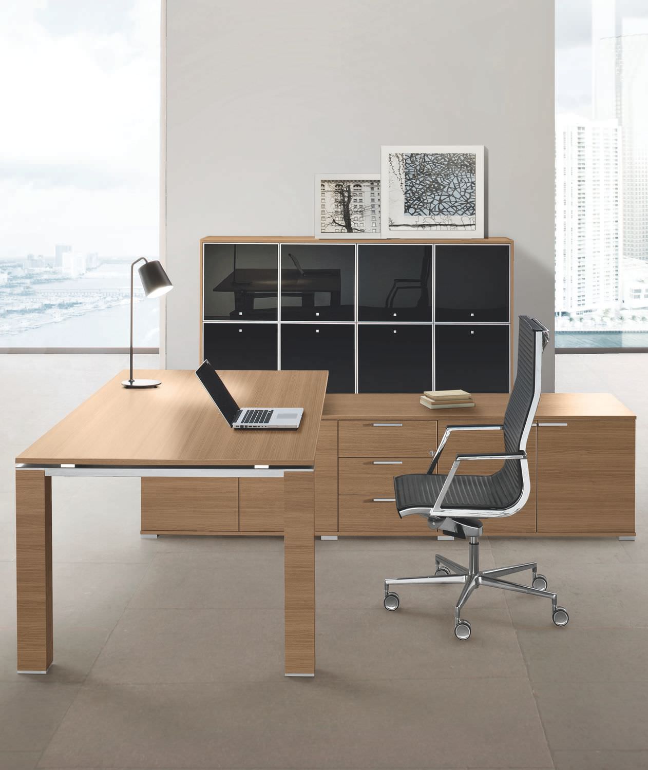 Escritorio ejecutivo - JET - Bralco - contemporáneo / de madera / de vidrio