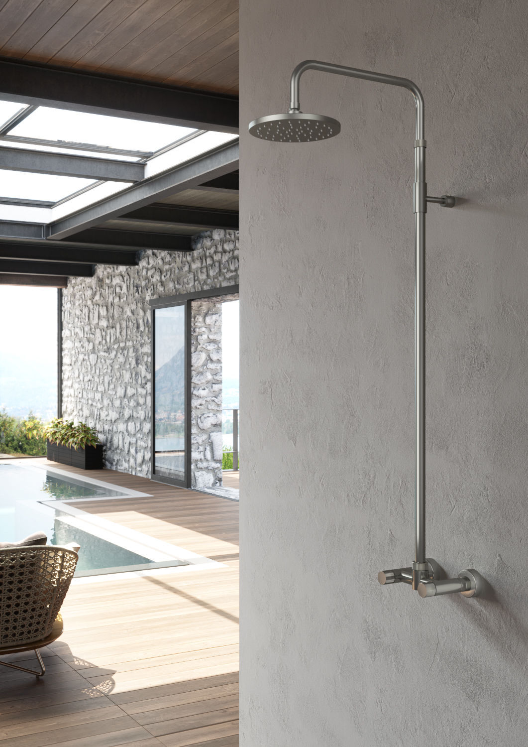 Ducha de exterior para piscina - WATERLINE : W010 - Fontealta - de ...