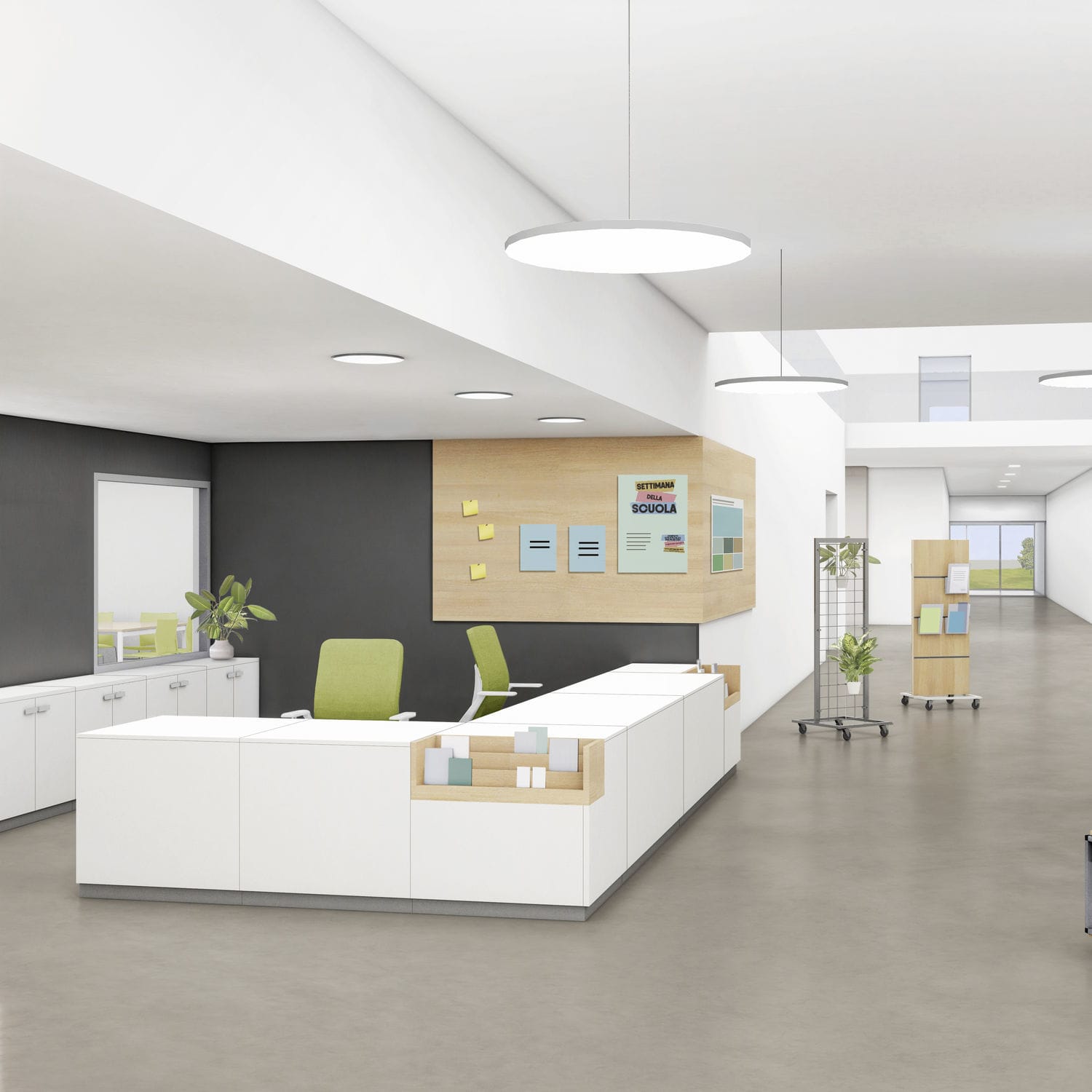 Mostrador de recepción de esquina - gonzagarredi - en arco de círculo ...