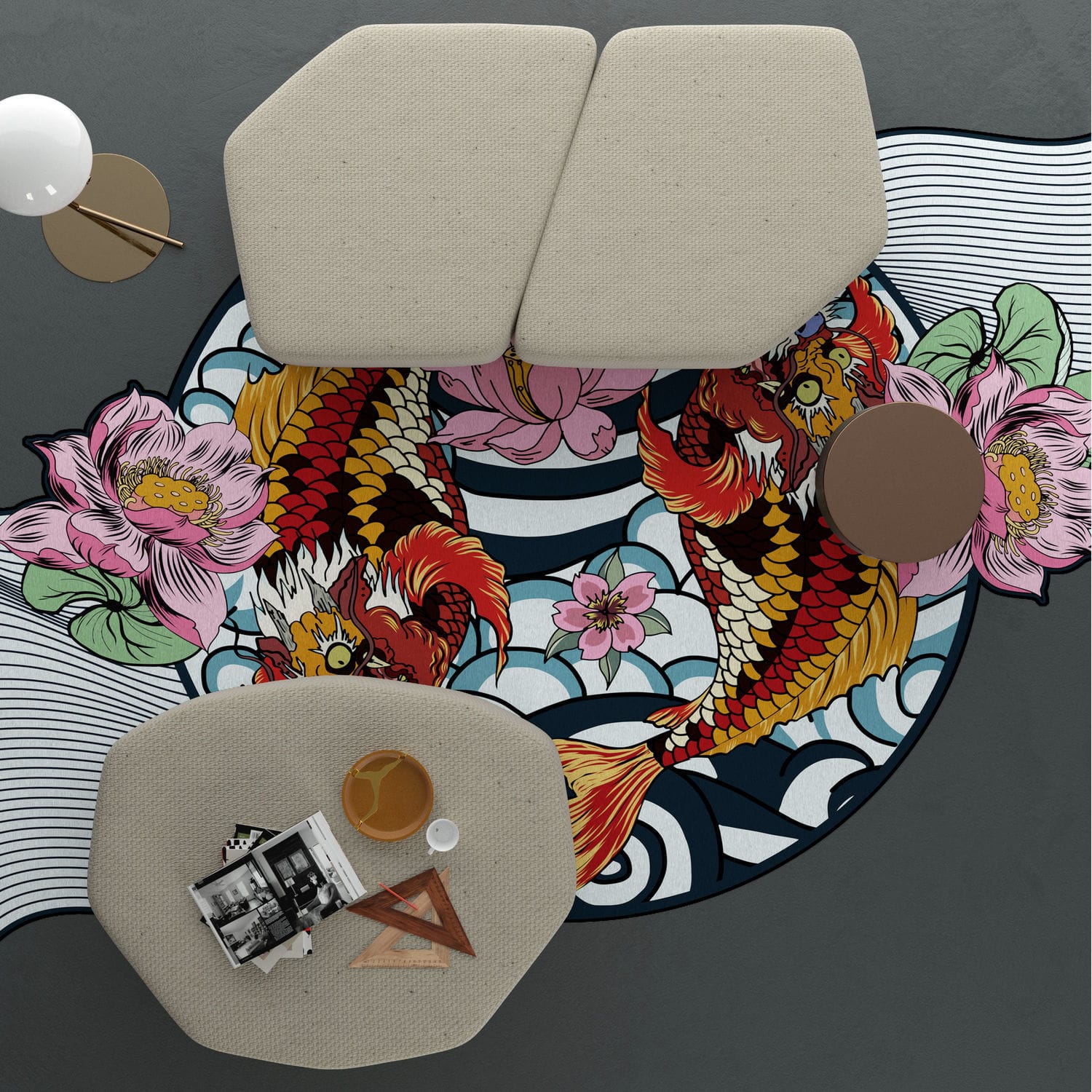 Alfombra contemporánea - NT3.04 - YO2 DESIGNS - con motivos decorativos ...