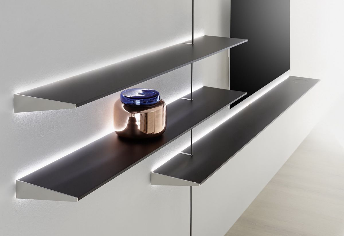 Sistema de repisas de pared - RAY - YOMEI - contemporáneo / de metal ...