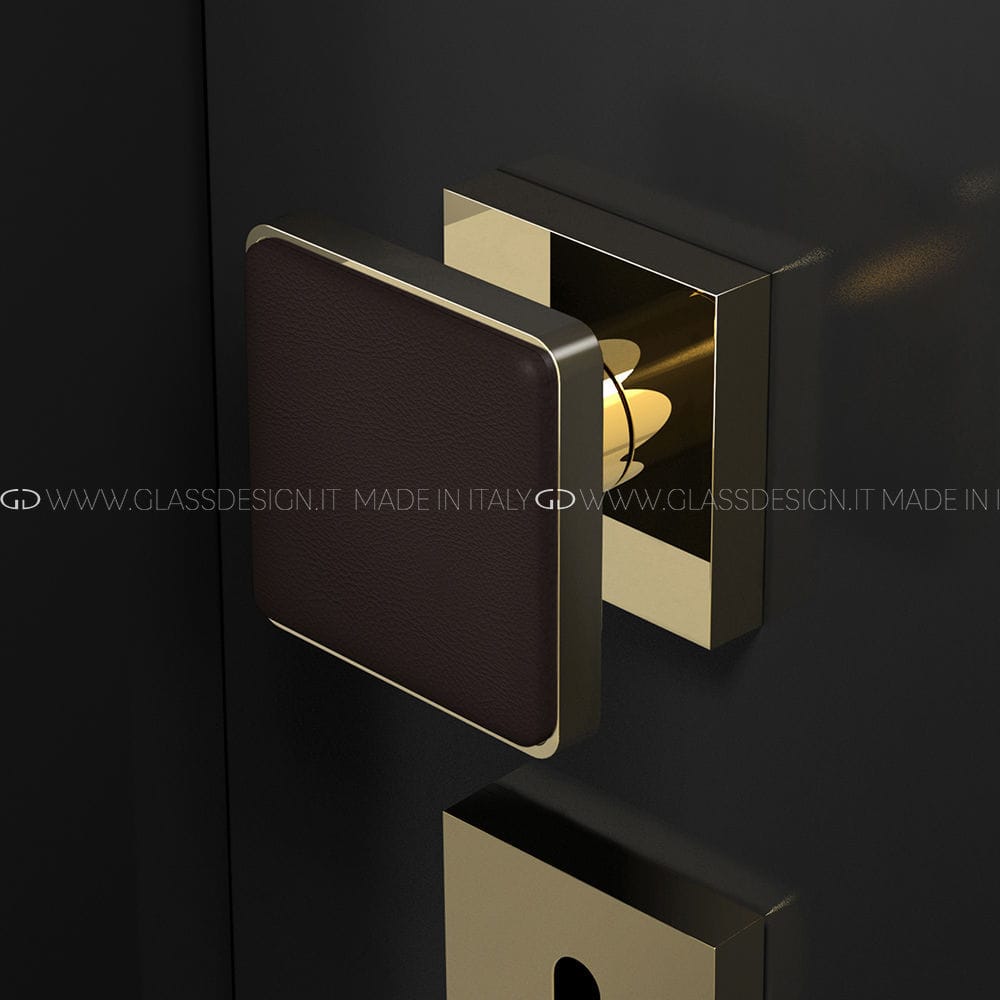 Pomo de puerta contemporáneo - Leather Home - GLASS DESIGN Srl - de ...