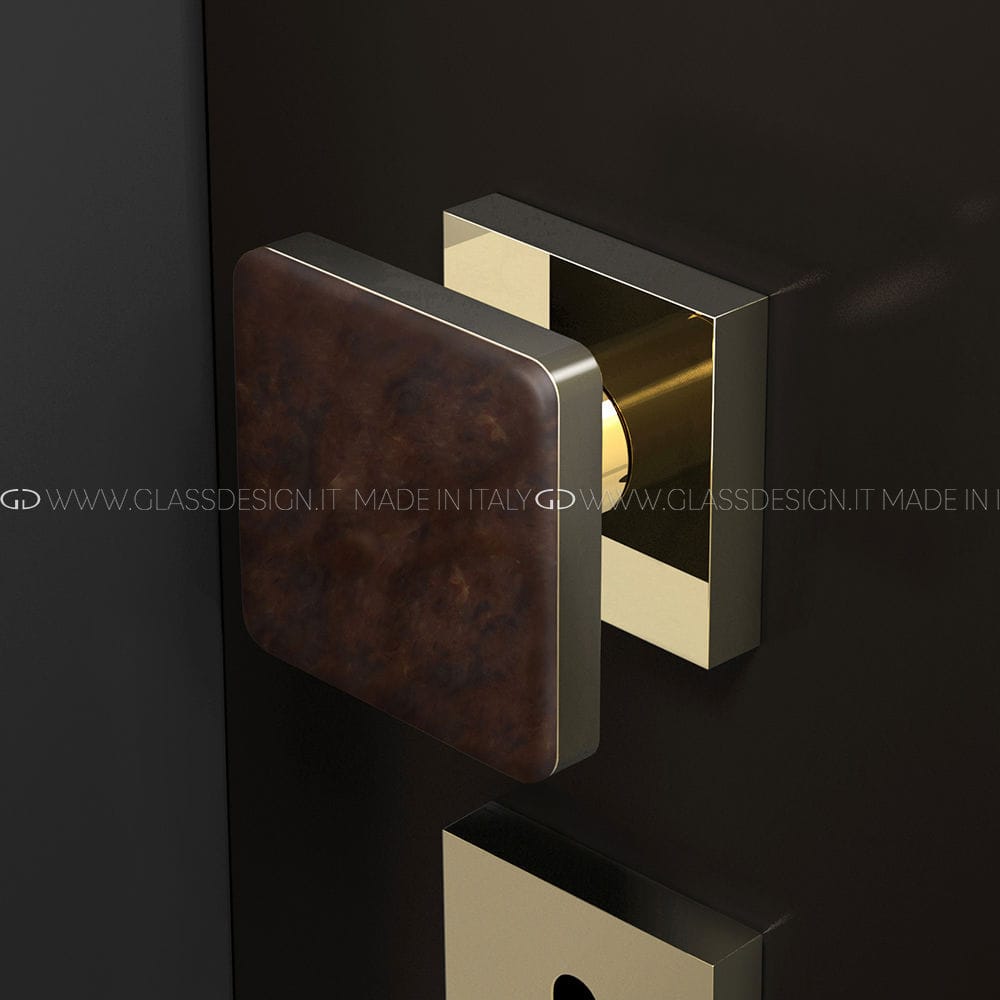 Pomo de puerta contemporáneo - Wood Home - GLASS DESIGN Srl - de latón ...