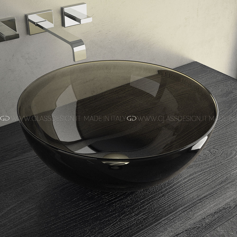 Lavabo sobre mueble - Laguna Murano Smoke - GLASS DESIGN Srl - de ...