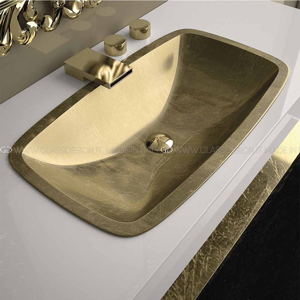 Lavabo encastrable - Open - GLASS DESIGN Srl - de Pert® / con encimera ...