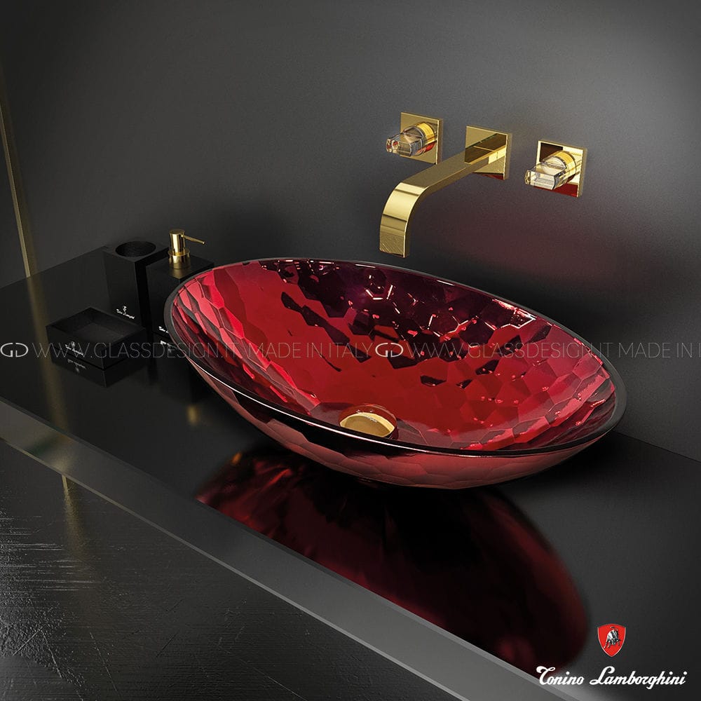 Lavabo sobre mueble - ALLURE OVAL XL - GLASS DESIGN Srl - de cristal ...