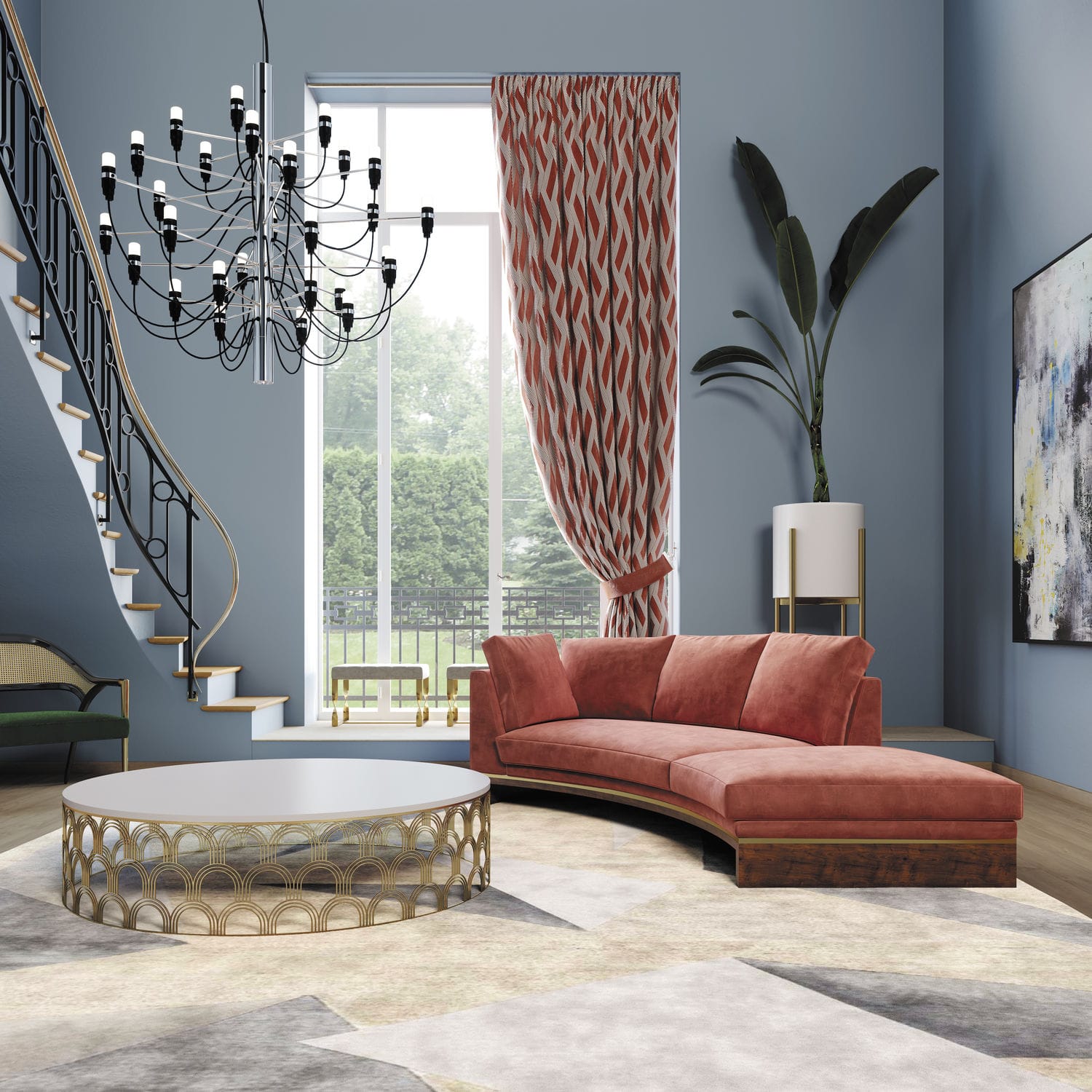 Sofá modular - Da Vinci - Jetclass - en arco de círculo / contemporáneo ...