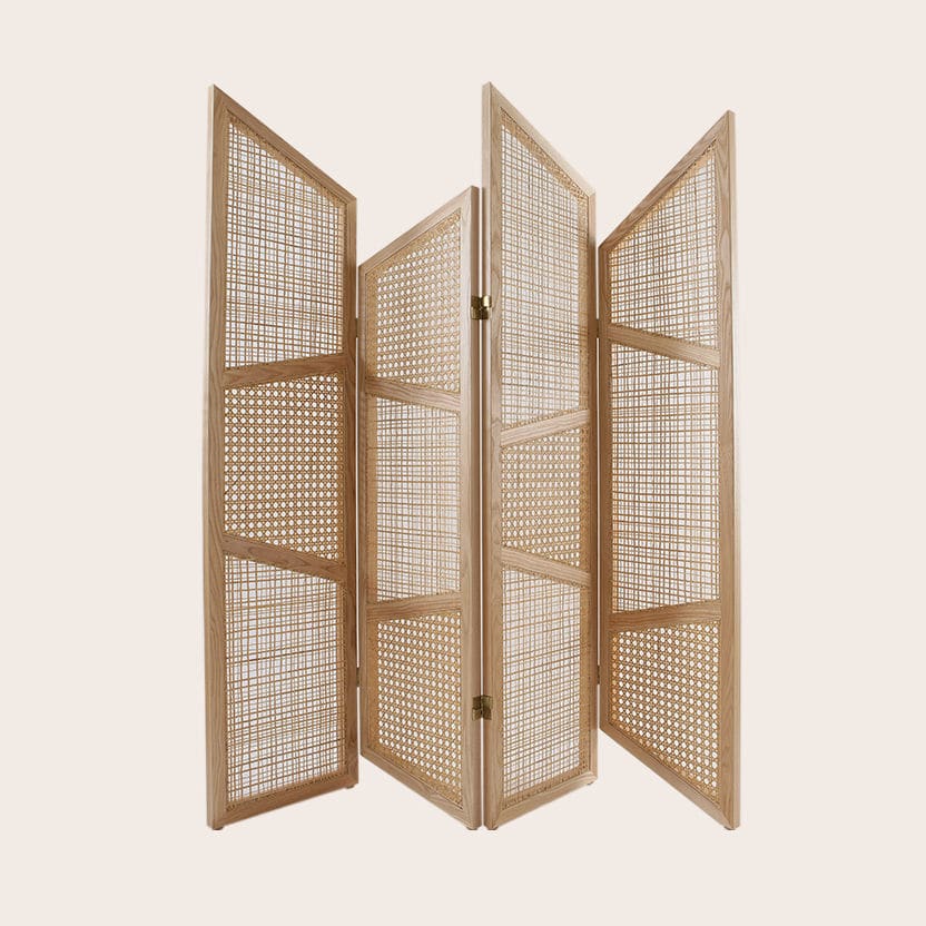 Biombo contemporáneo - SUMMERLAND - NADA DEBS - de madera / de paja ...