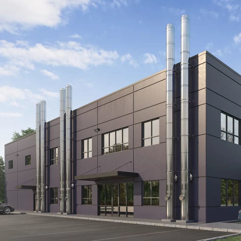 Conducto de humo de acero inoxidable - ICS - SCHIEDEL - sistema completo