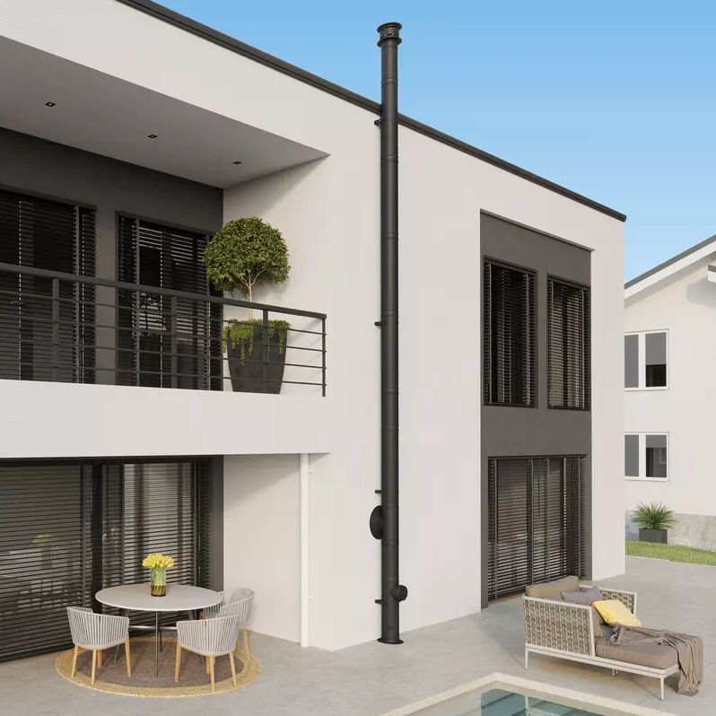 Conducto de humo de acero inoxidable - PERMETER - SCHIEDEL - sistema ...