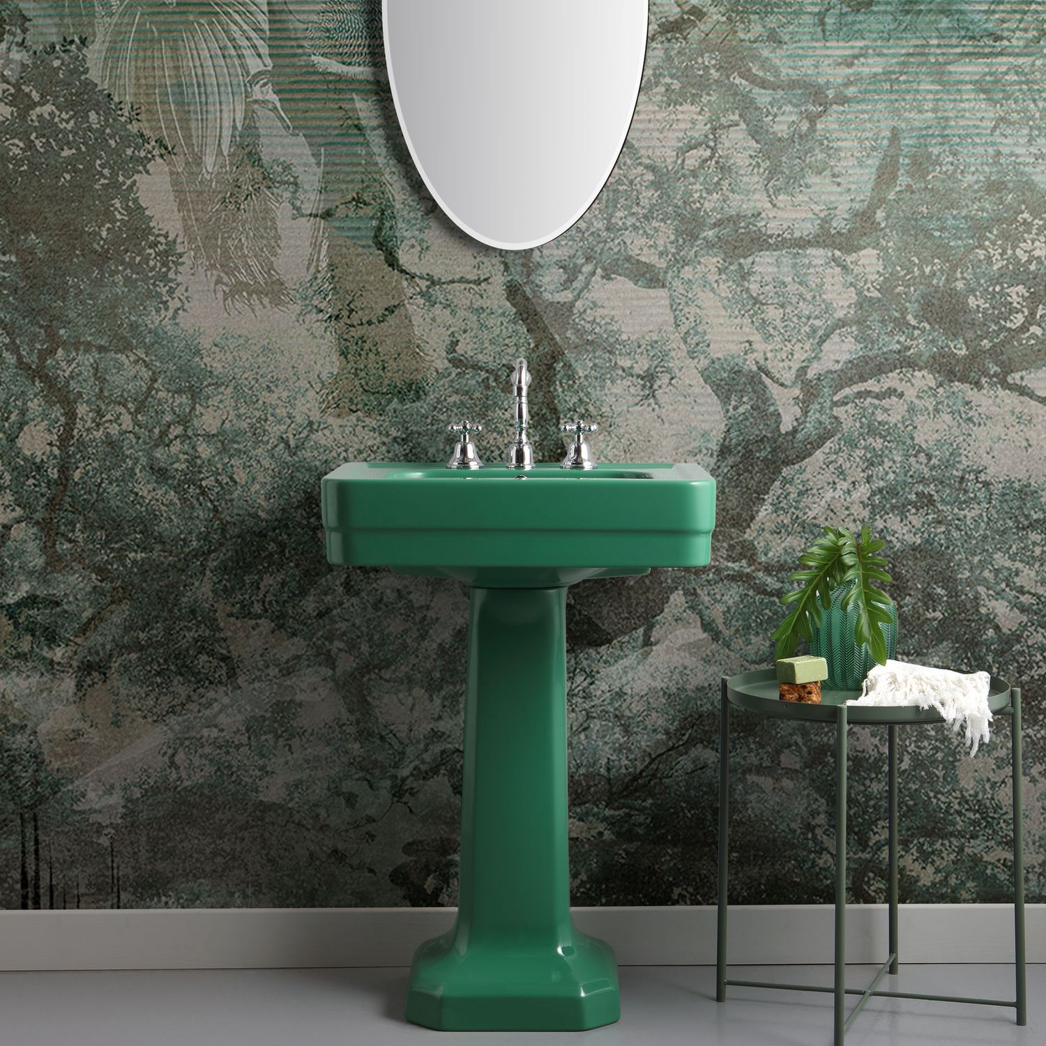 Lavabo con base - BLEU PROVENCE - BLEU PROVENCE - de cerámica ...