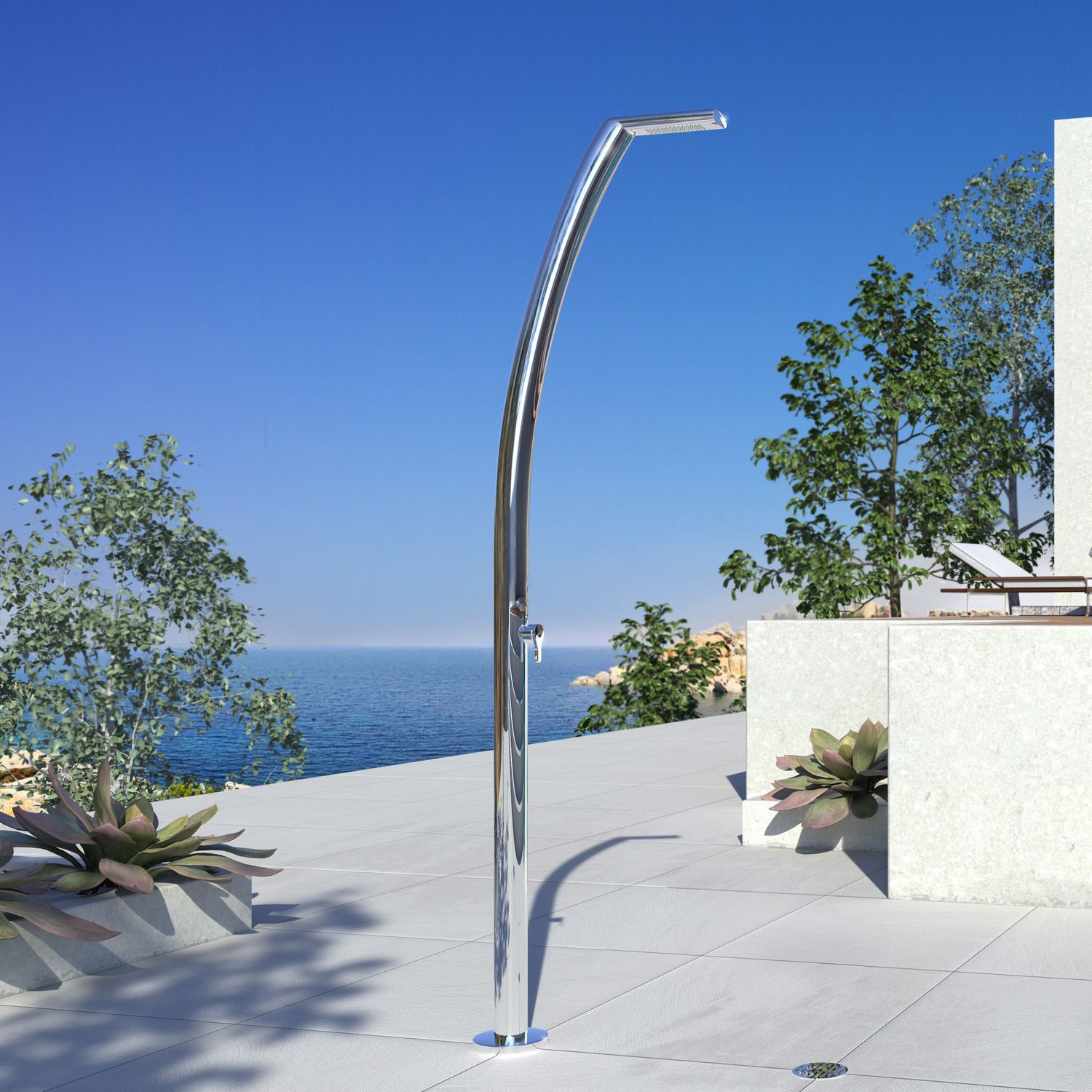 Ducha de exterior para piscina - YACHT M 7e6 - Inoxstyle - multiusos ...