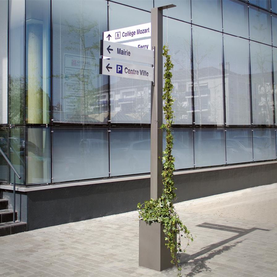 Panel de señalización de suelo - HEDERA - ATECH - acero / de orientación / de doble cara